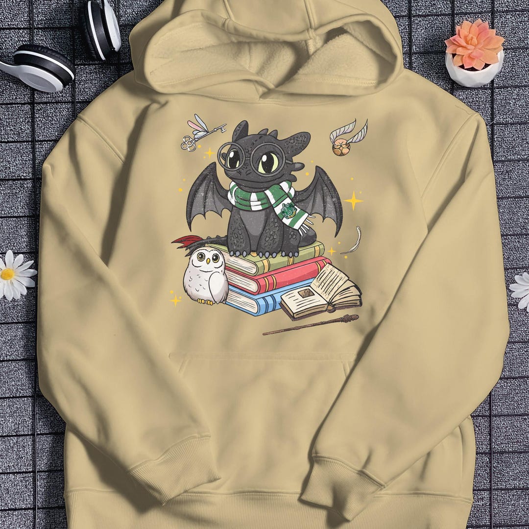 Toothless Wizard Hoodie, Toothless Dragon Unisex Hoodie, Dragon Witch ...