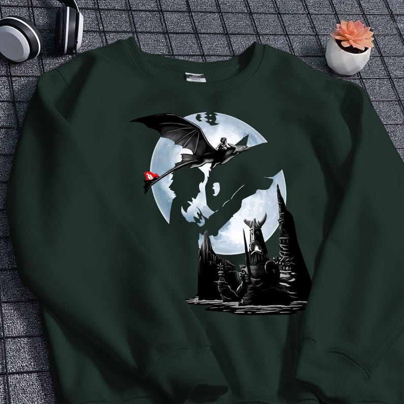 Hiccup and Toothless Sweatshirt, Toothless Night Fury Unisex Sweatshirt ...