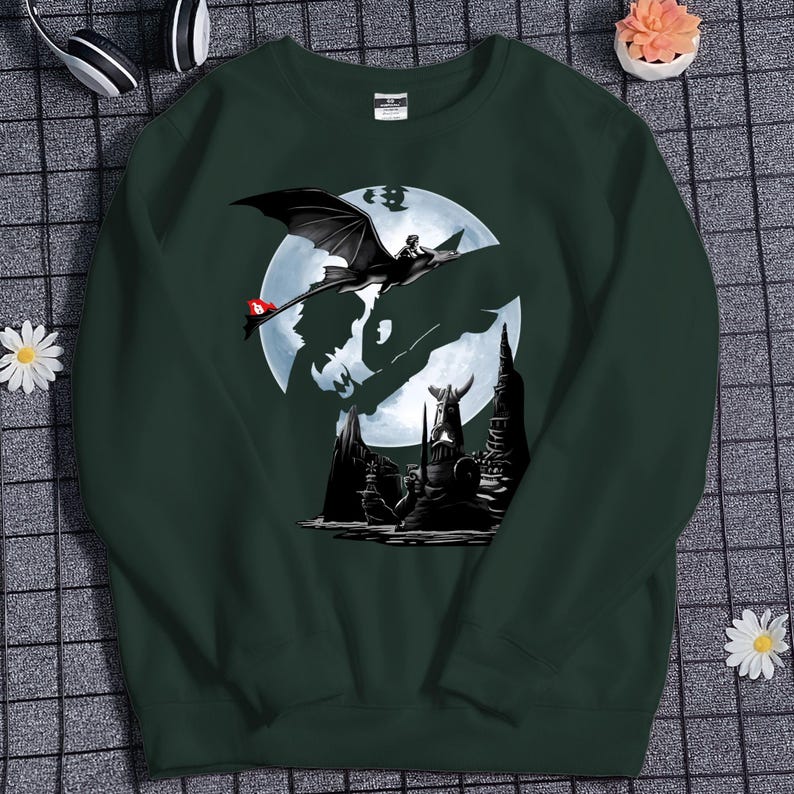 Hiccup and Toothless Sweatshirt, Toothless Night Fury Unisex Sweatshirt ...
