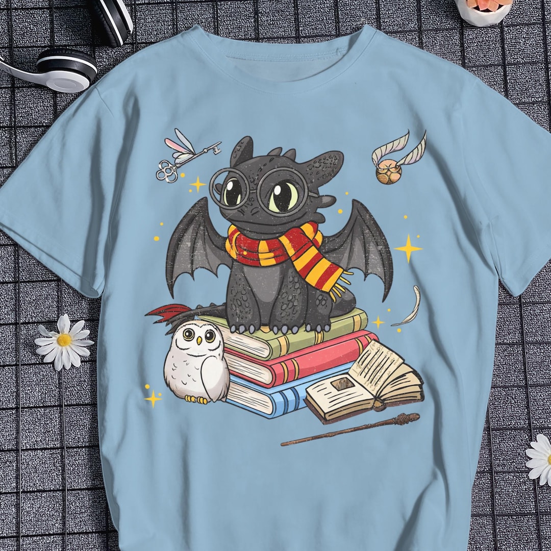 Toothless Shirt, Toothless Dragon Wizard Comfort Colors Shirt, HP Shirt ...
