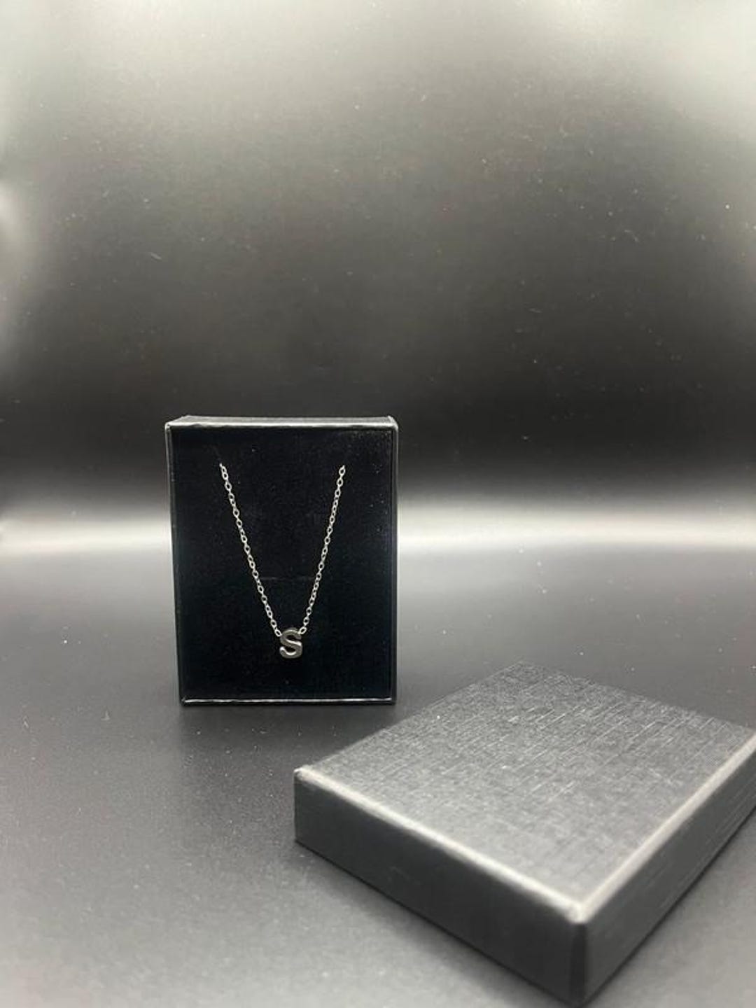 Initial Letter S Necklace, Minimalist Necklace, Name Necklace ...