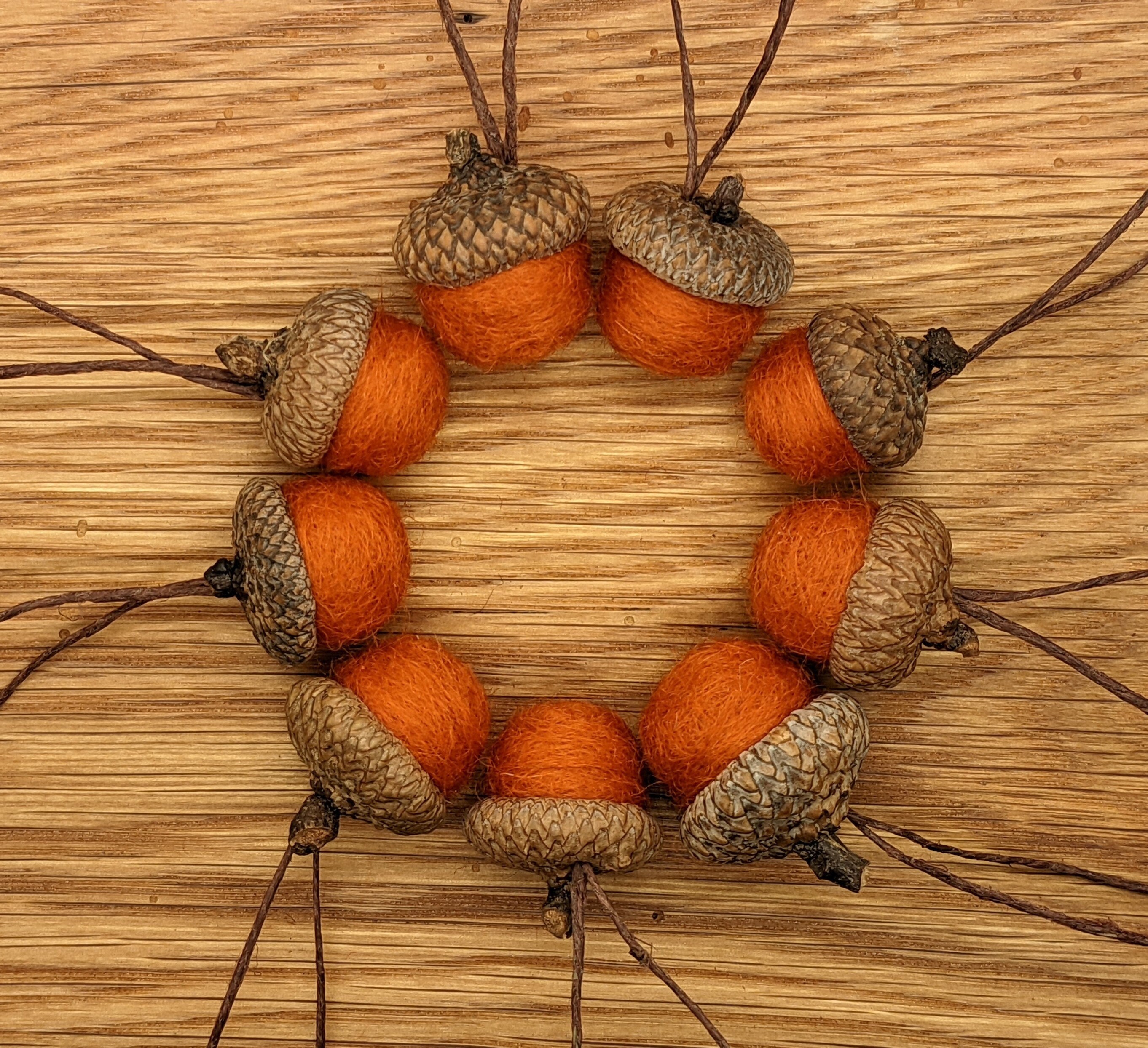 Orange Felted Wool Acorns OR Felted Acorn Ornaments | Etsy