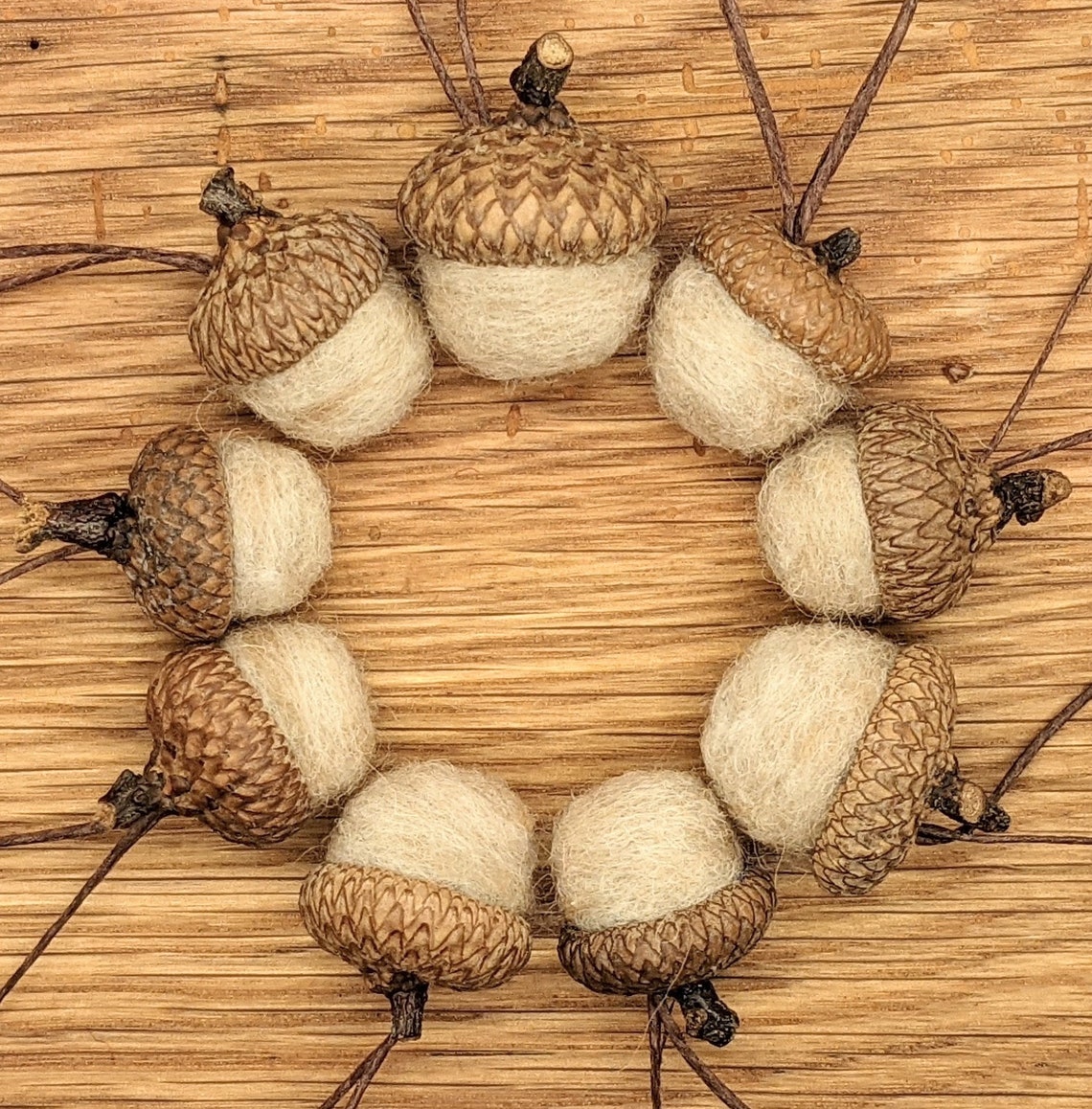 Oatmeal Tan Felted Acorns Natural Colored Ecofriendly Wool | Etsy