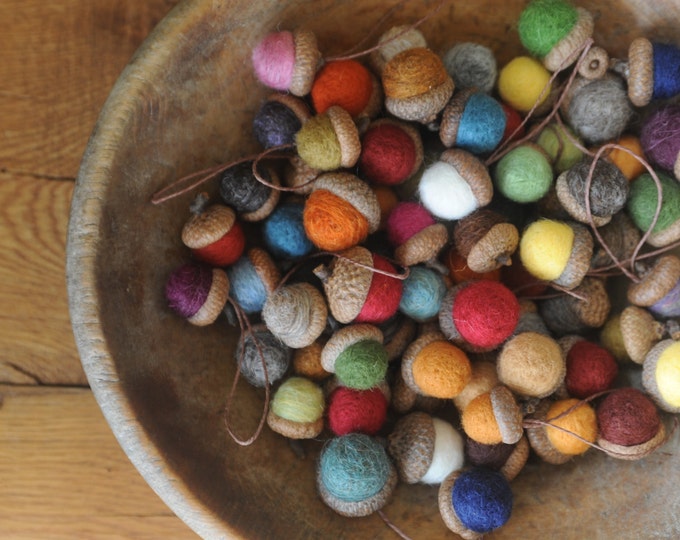 Felted Wool Acorns OR Acorn Ornaments, You Pick the Colors & Quantity ...
