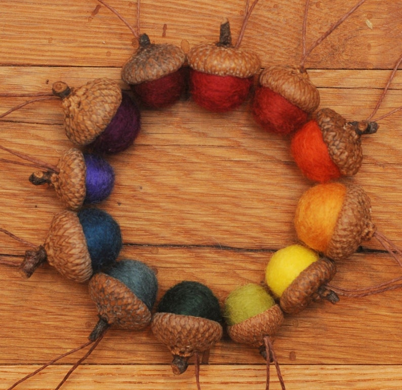 Felted Wool Acorns OR Acorn Ornaments You Pick the Colors & - Etsy