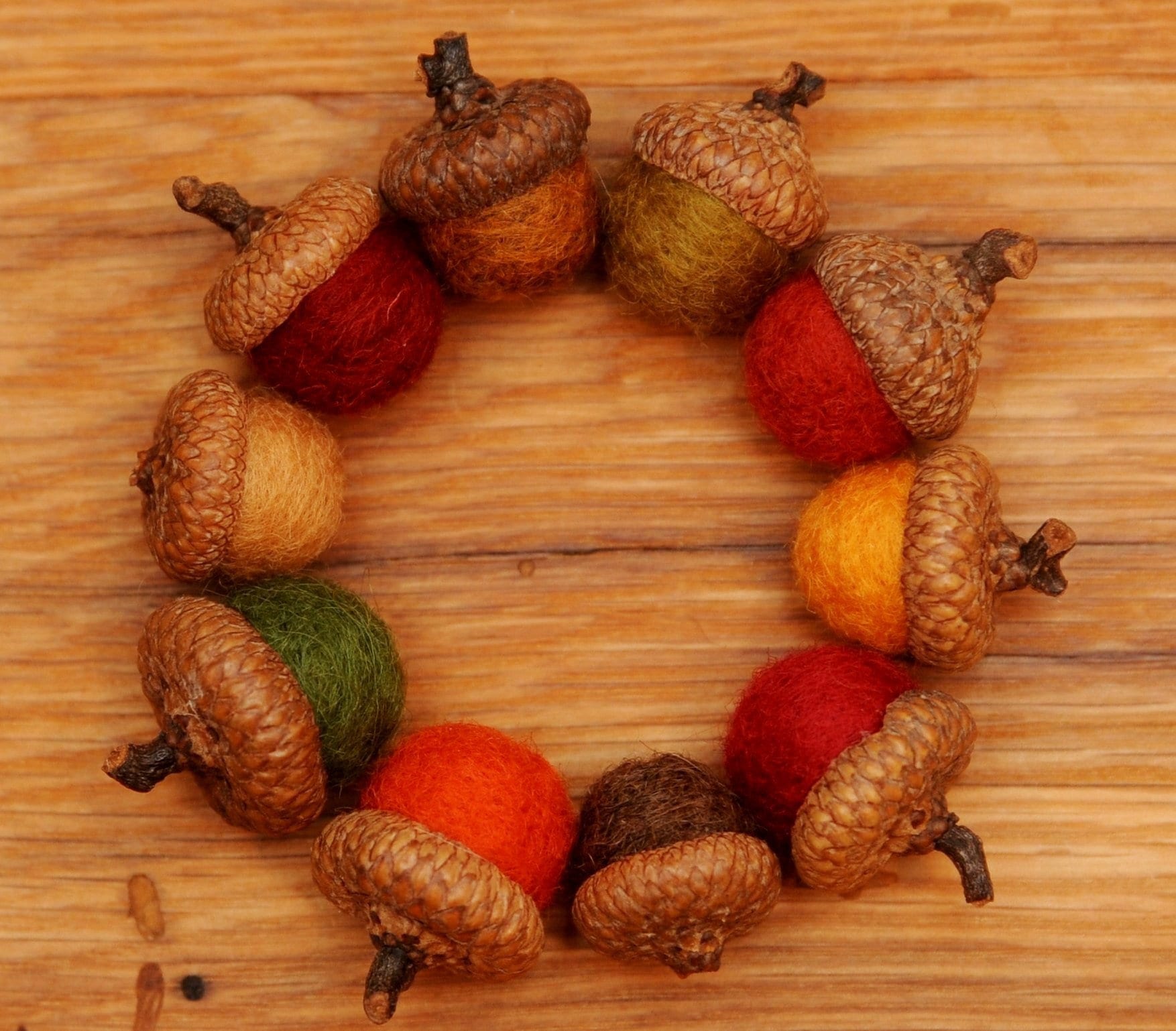Felted Acorns OR Acorn Ornaments in Fall Colors Set of 10 - Etsy