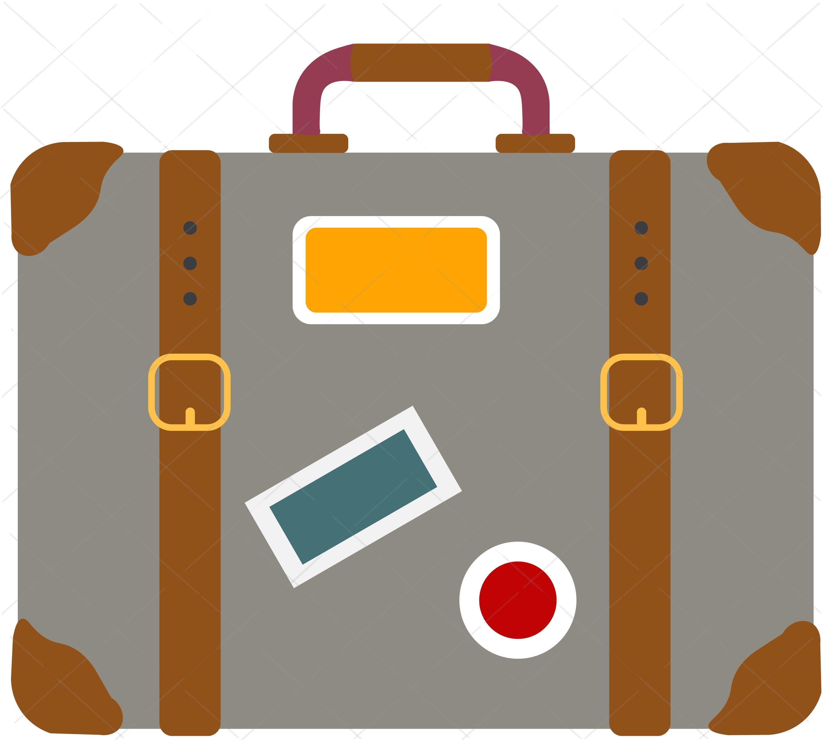 Suitcase SVG Trunk Old Fashioned Suitcase Travel Traveling Sticker ...