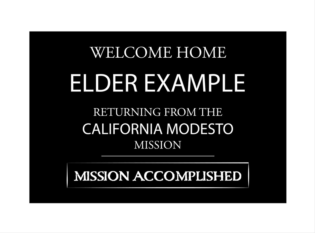 Personalized Welcome Home Missionary Poster: LDS Church, Custom Design ...