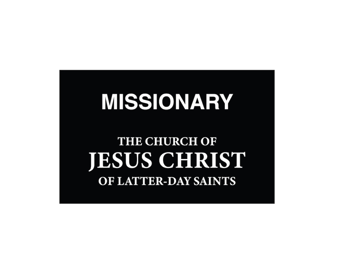Missionary Tag SVG LDS Mormon Mission Church of Jesus Christ of Latter ...