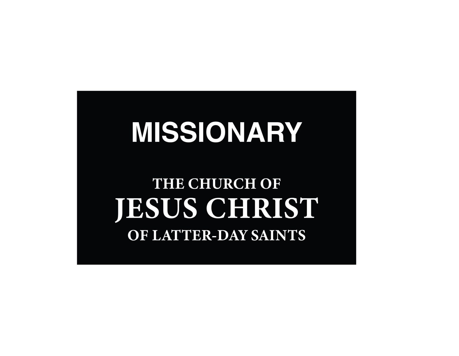 Missionary Tag SVG LDS Mormon Mission Church of Jesus Christ of Latter ...