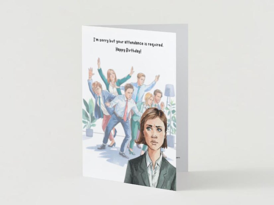 Funny Birthday Card 'your Attendance is Required' Office Humor for ...