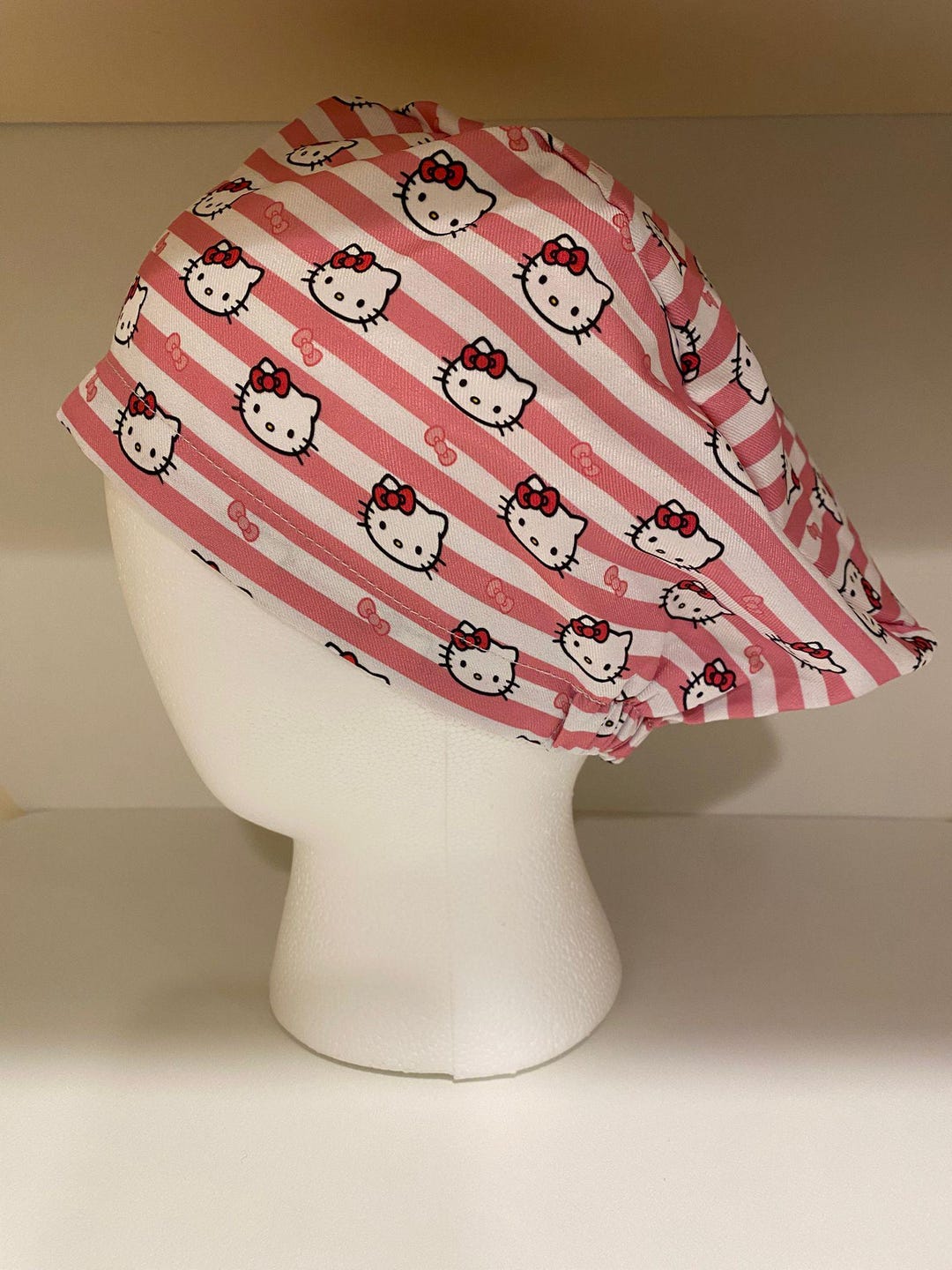 Hello Kitty Candy Stripes Premium Fluid Resistant and Cotton Fabric ...