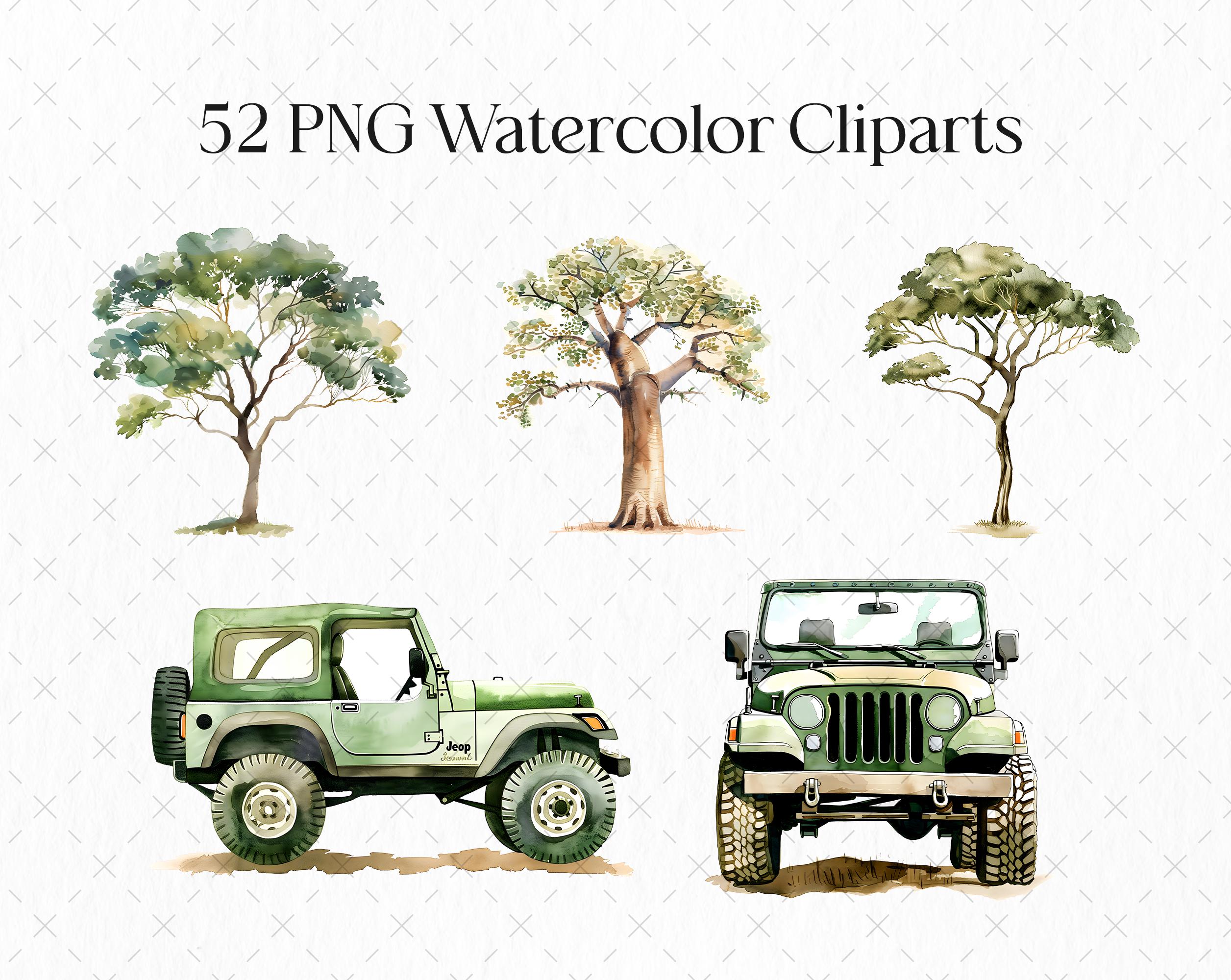 Safari Animals Clipart, Safari Jungle Clipart Bundle, Safari Explorer ...
