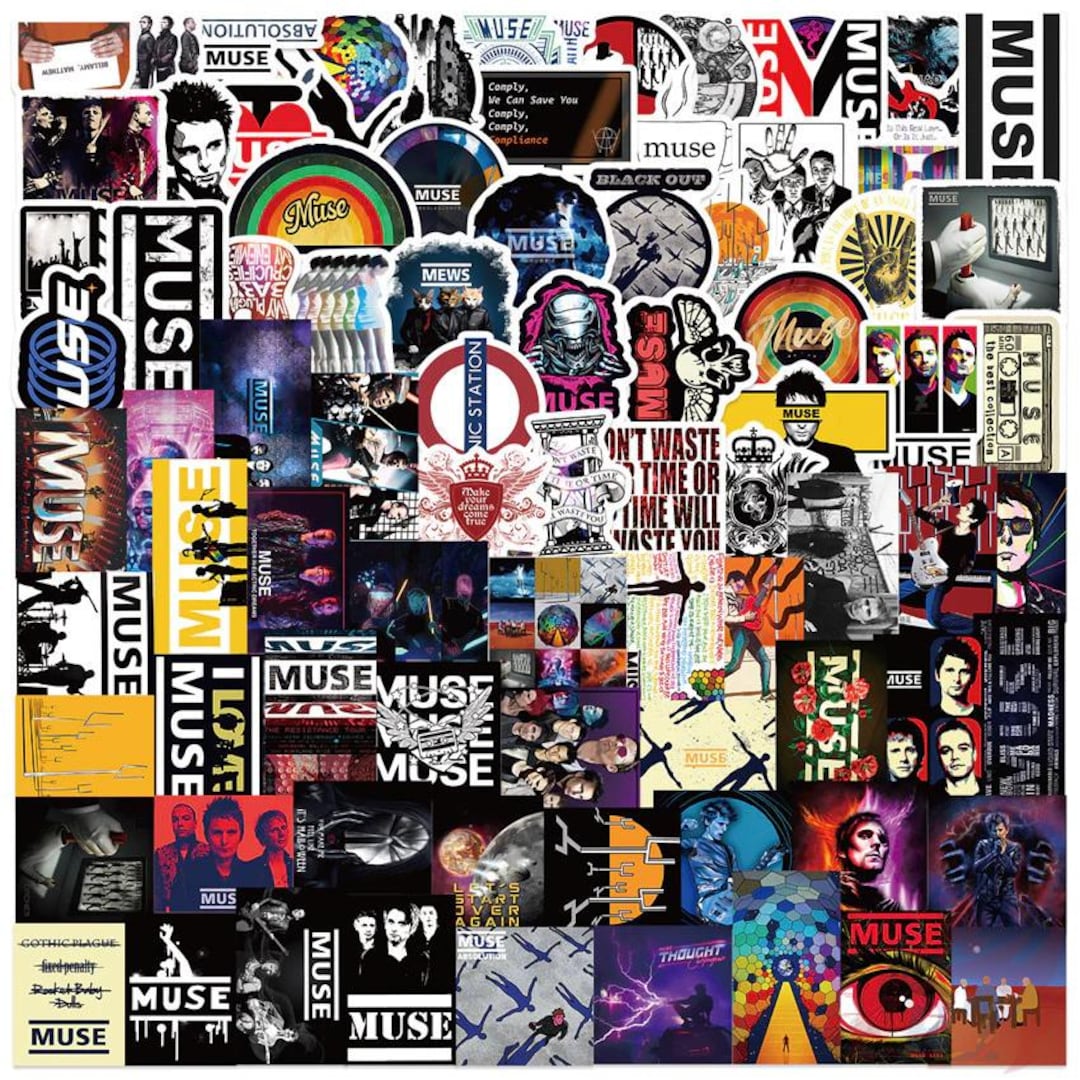 100 Muse Rock Band Stickers-01 Inspired Sticker Pack for Water Bottle ...