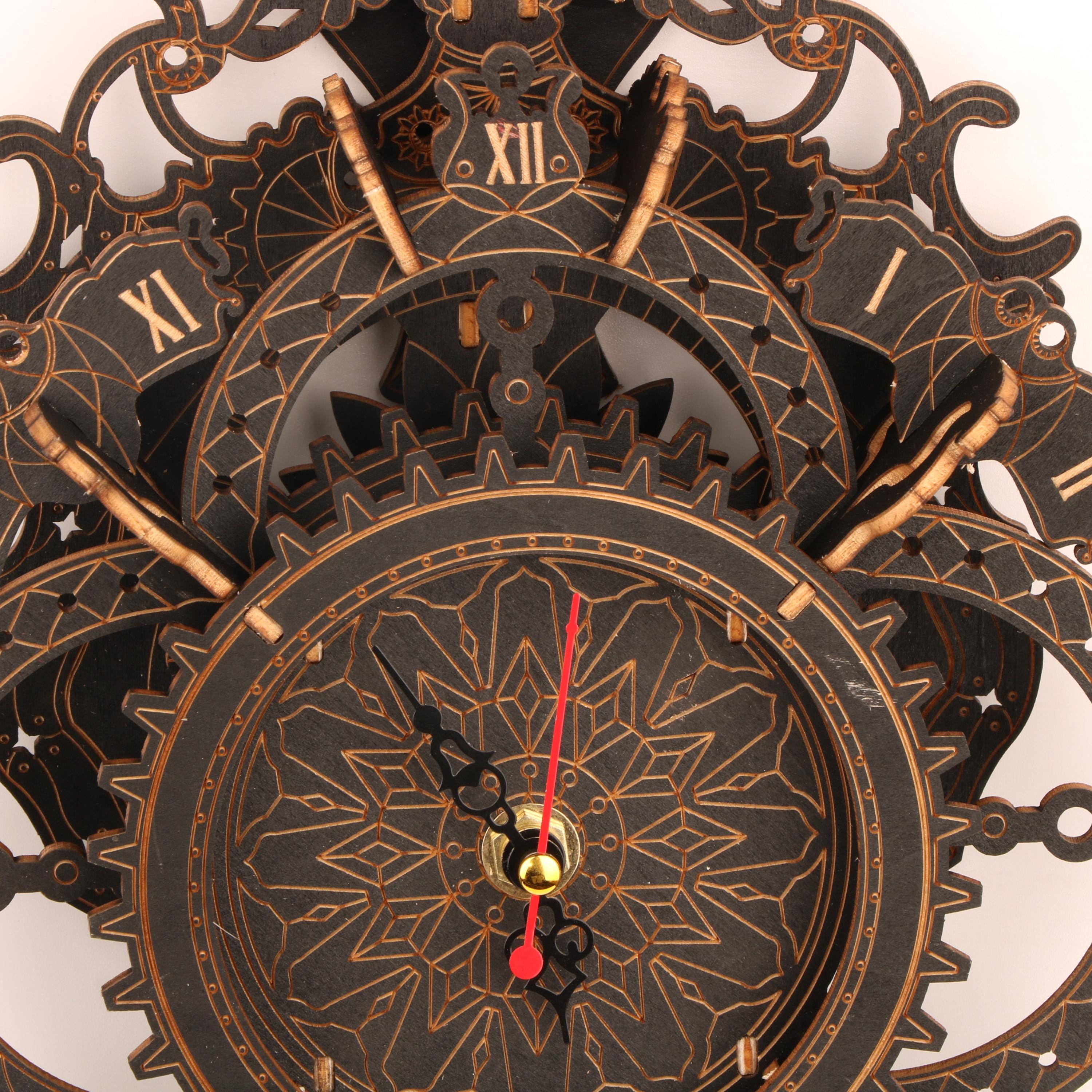 DIY Wooden Gear Clock Kit | Customizable Wall Decor | Unique Gift - Etsy