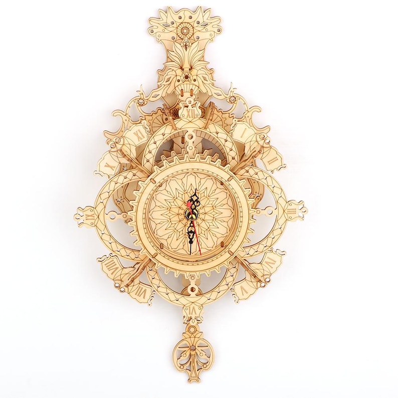 DIY Wooden Gear Clock Kit | Customizable Wall Decor | Unique Gift - Etsy