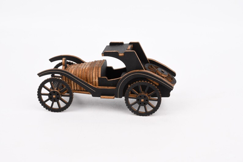 Vintage Car 3D Wooden Model Kit - Easy DIY Gift - Etsy