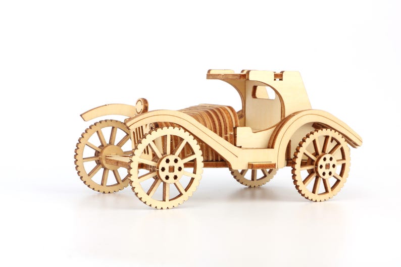 Vintage Car 3D Wooden Model Kit - Easy DIY Gift - Etsy