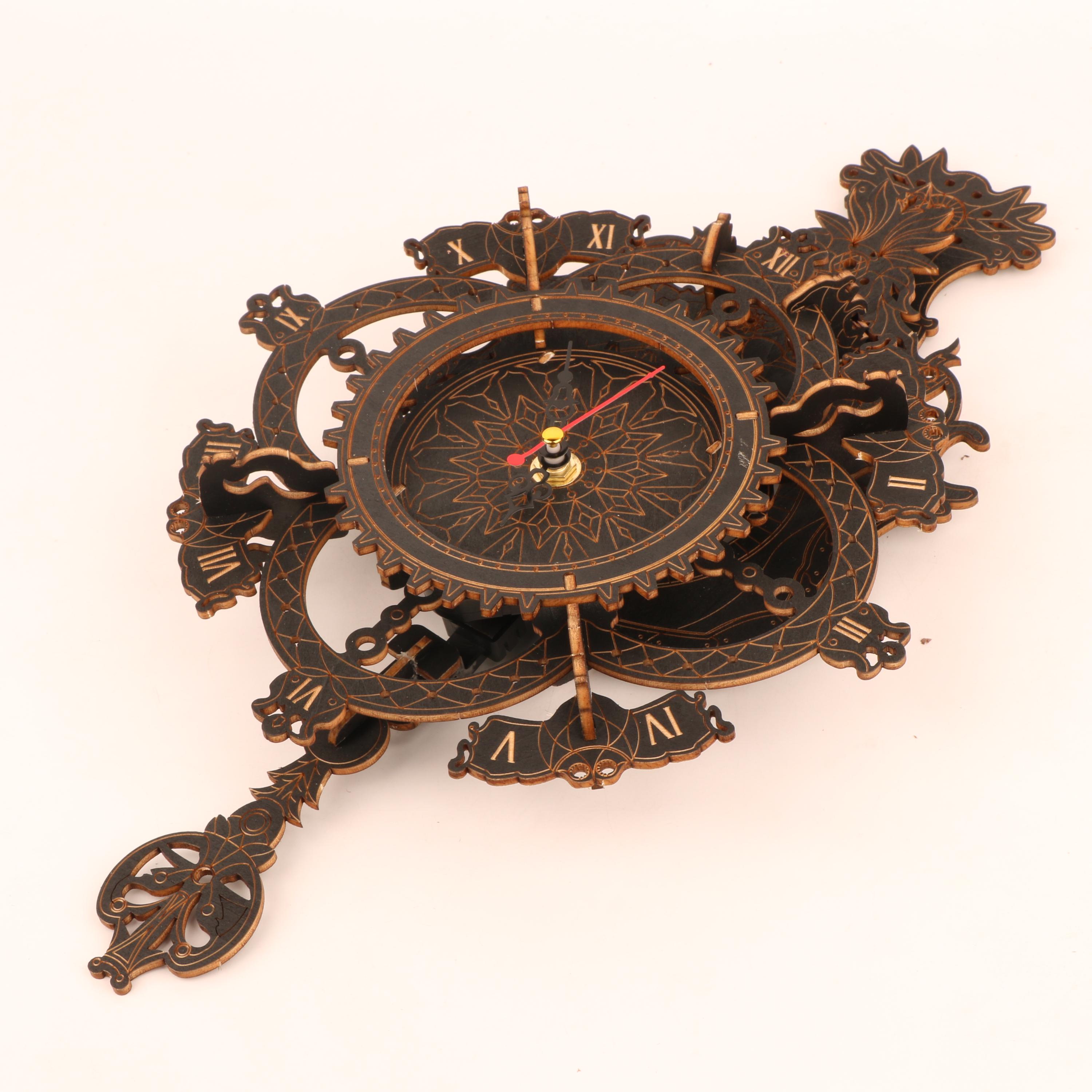 DIY Wooden Gear Clock Kit | Customizable Wall Decor | Unique Gift - Etsy