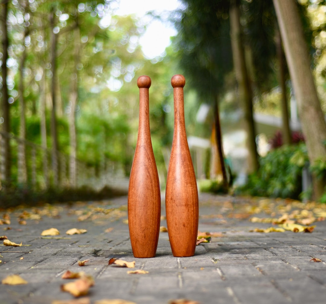 Handmade Wooden Indian Clubs - 2kg Pair With Carry Bag - Etsy