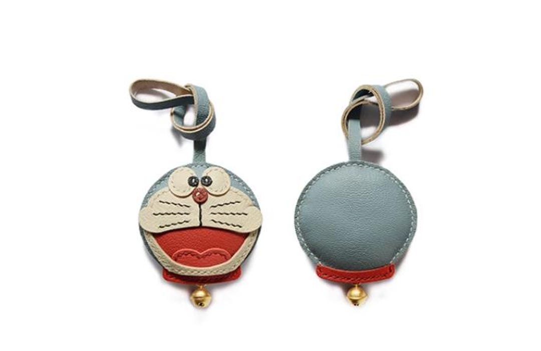 Leather Doraemon Bag Charm, Handmade Doraemon Charm, Cute Doraemon ...