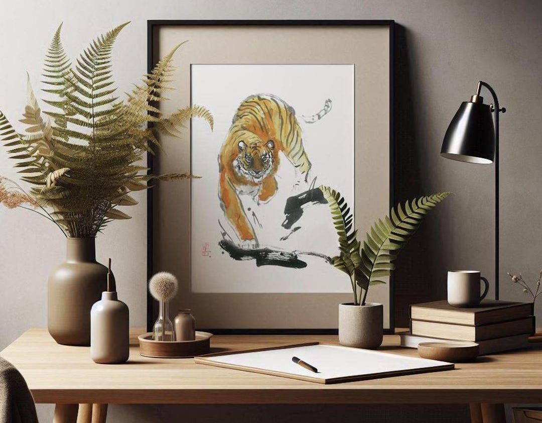 Walking Tiger - Rolled Posters - Etsy