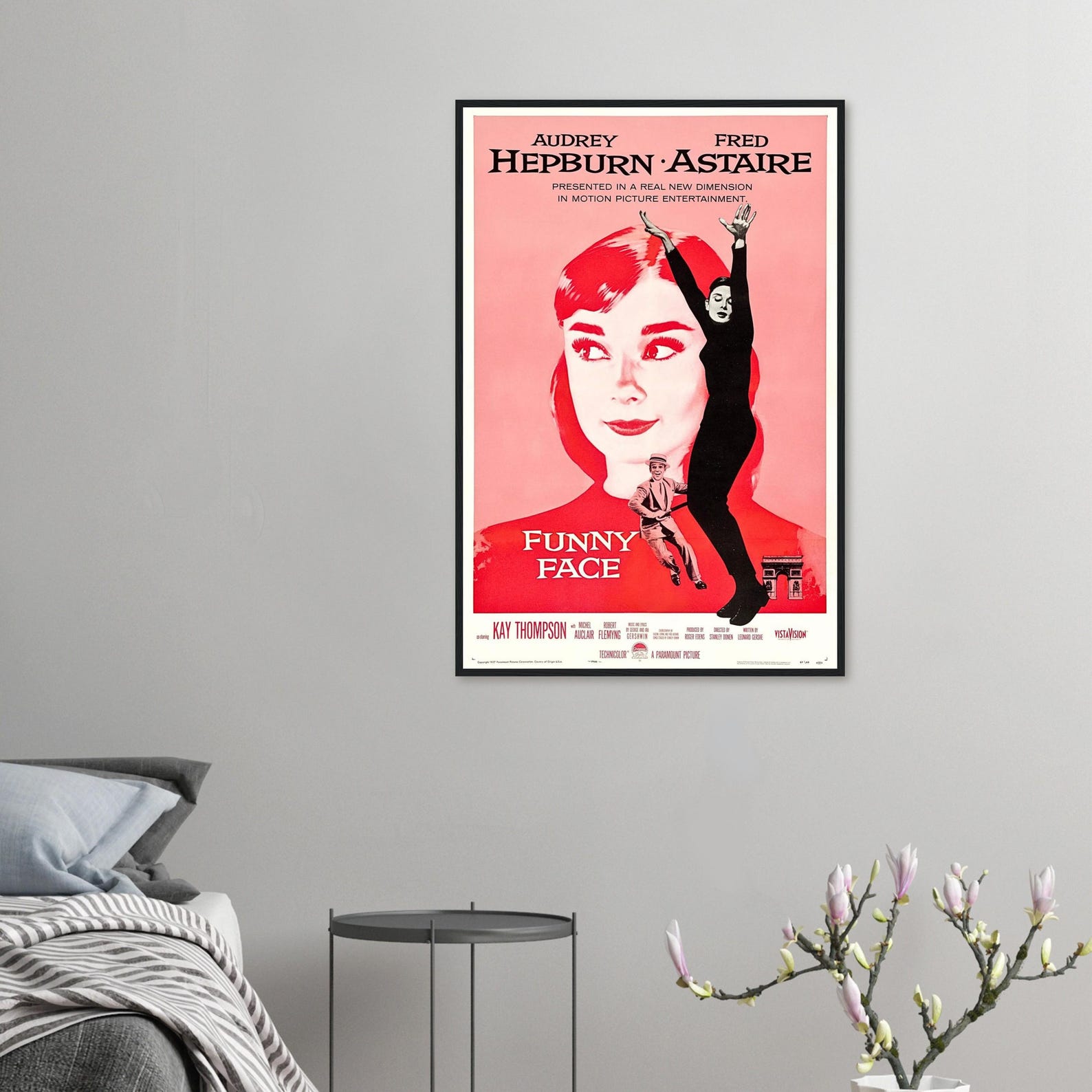 Funny Face Poster | 1957 Audrey Hepburn & Fred Astaire Print | Vintage ...
