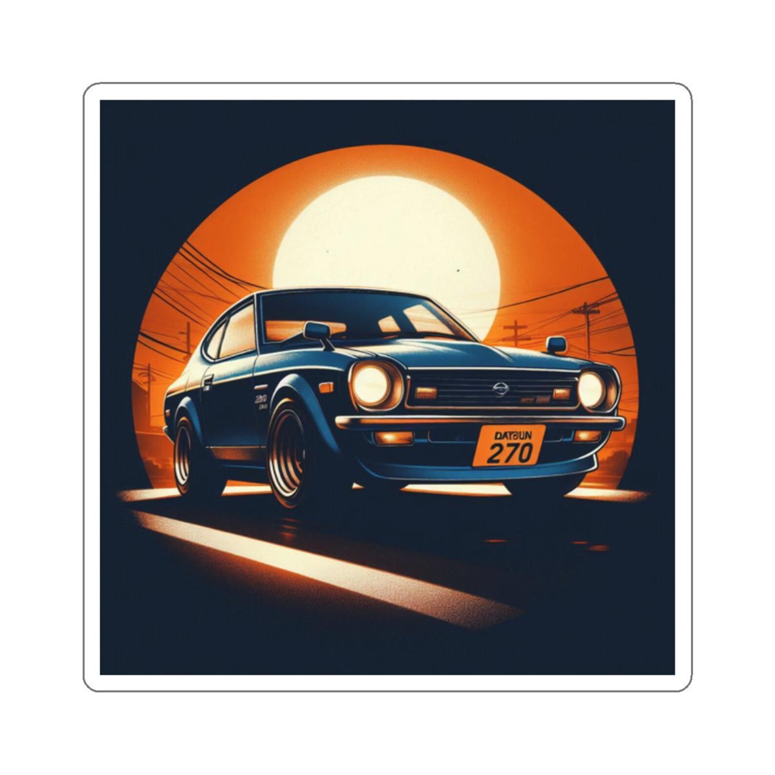 Datsun 240Z Sticker Kiss-cut Stickers, Car Lover Stickers, Retro Car ...