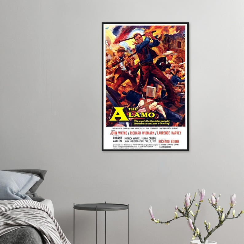 The Alamo Movie Poster – John Wayne Western Wall Art – Classic 1960 ...