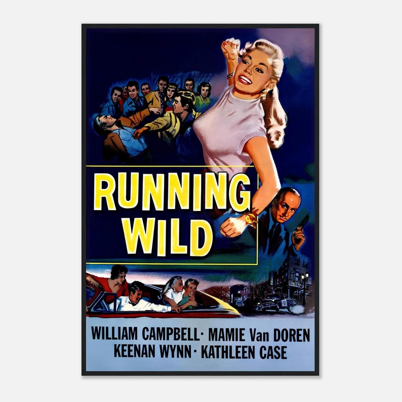 Running Wild Movie Poster | 1955 Classic Film Print | Vintage Hollywood ...