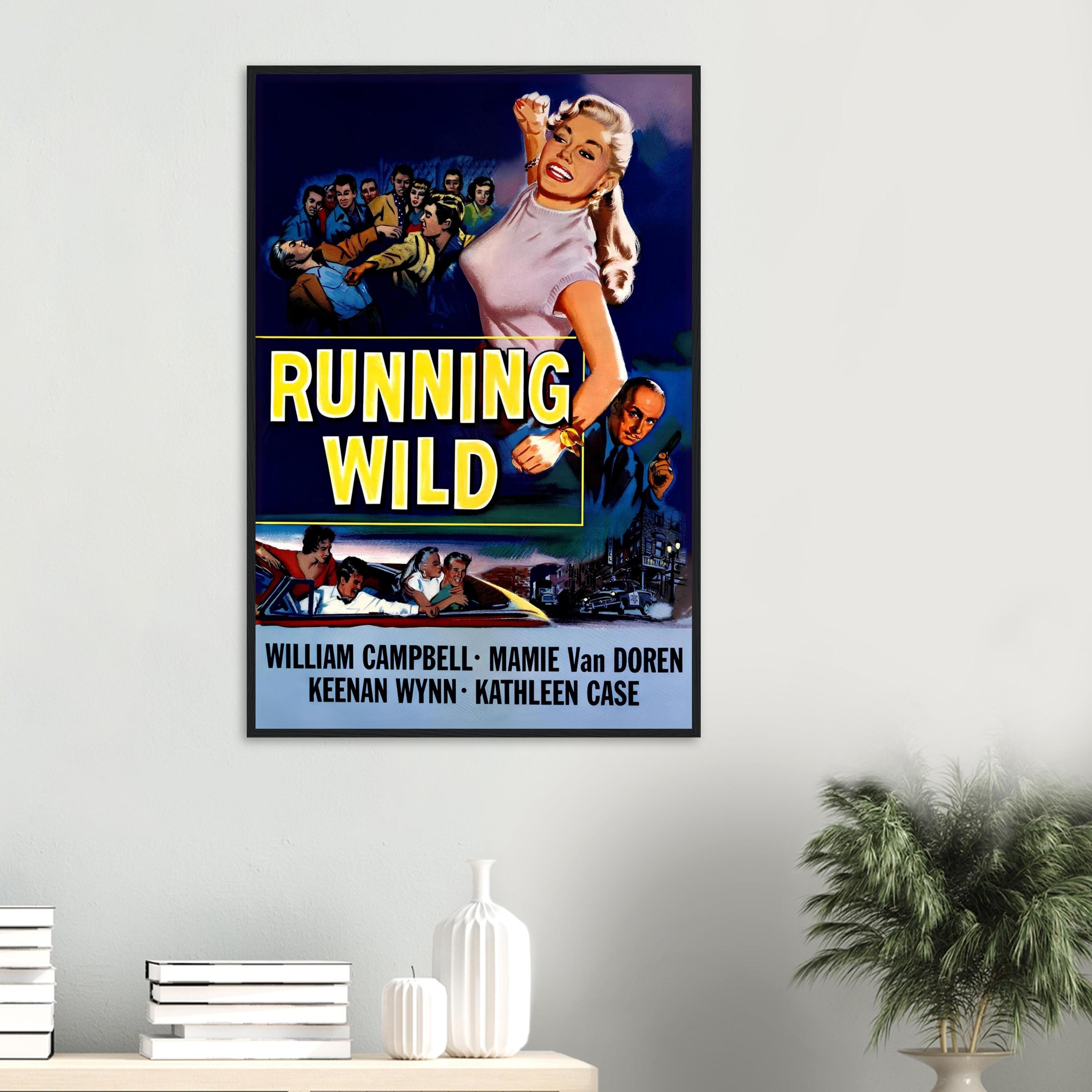 Running Wild Movie Poster | 1955 Classic Film Print | Vintage Hollywood ...