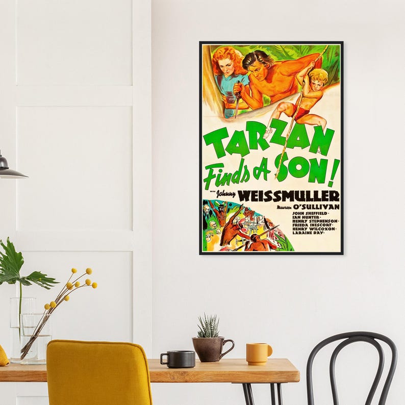Tarzan Finds a Son Poster | 1939 Jungle Adventure Print | Vintage ...