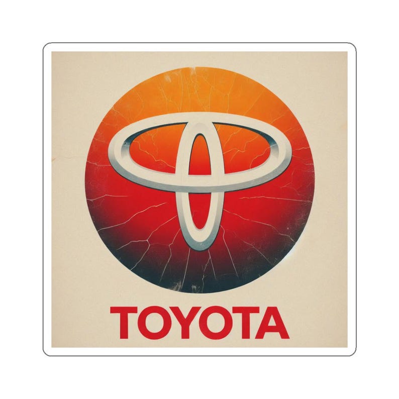 Vintage Toyota Logo Kiss-cut Stickers, Retro Sticker Decals, Classic ...