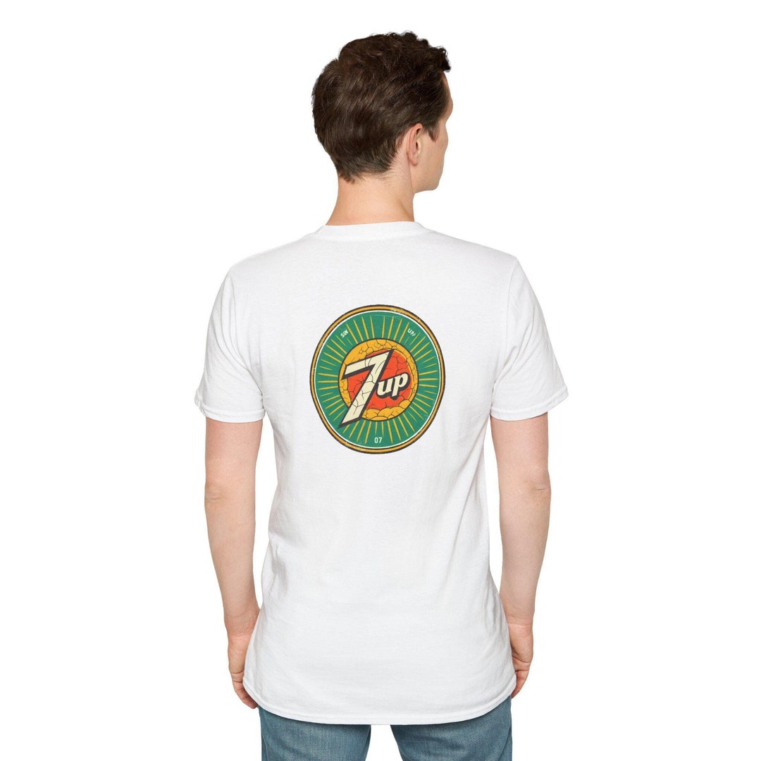 Vintage 7UP Sun-damaged Logo T-shirt Retro Softstyle Graphic Tee ...
