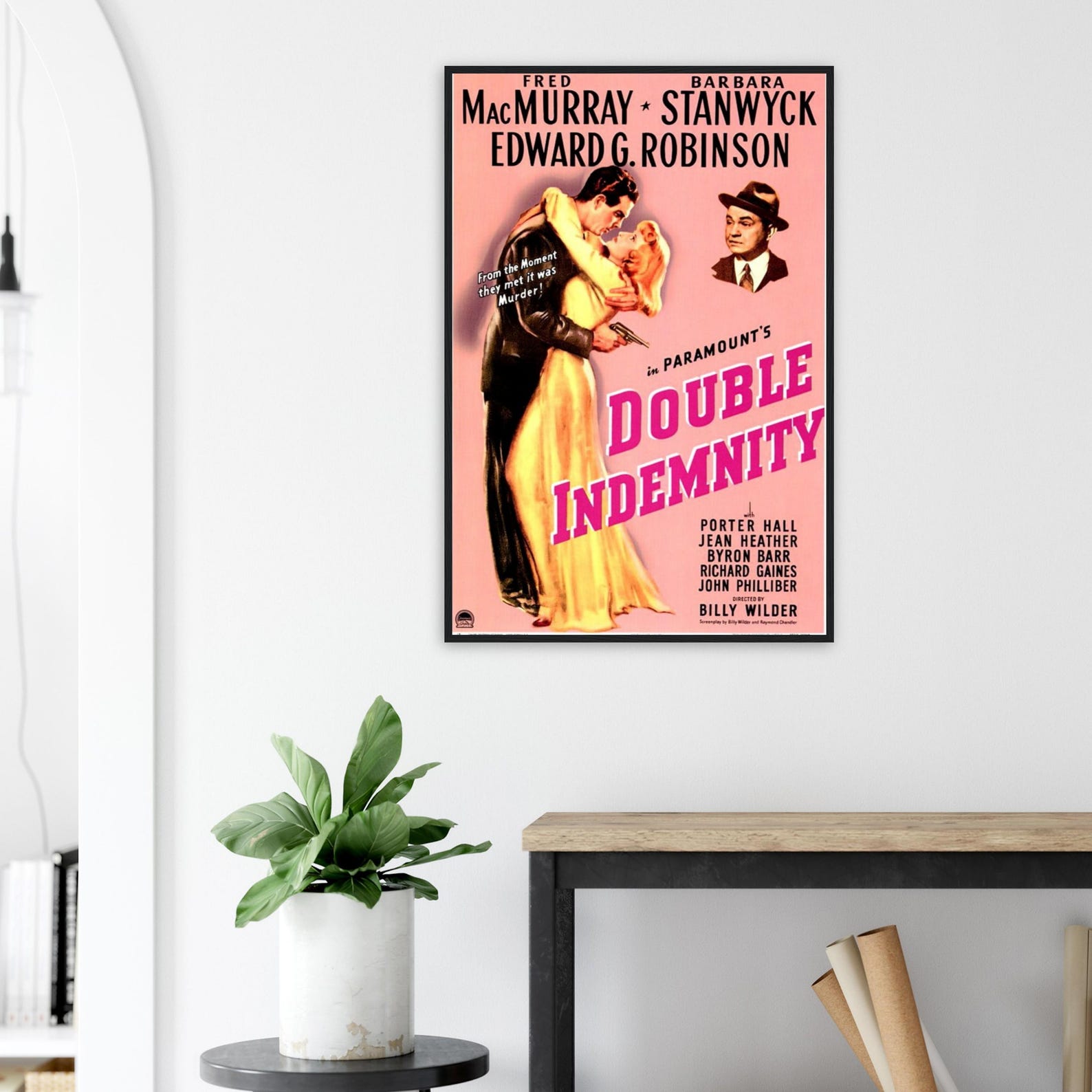 Double Indemnity Movie Poster – 1944 Film Noir Print – Classic ...