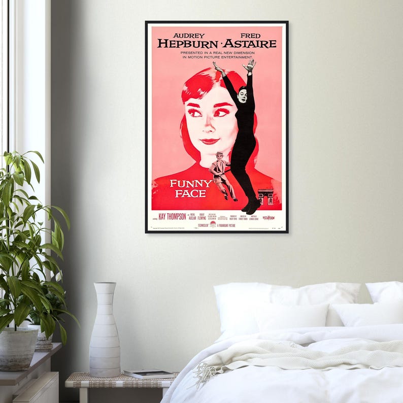 Funny Face Poster | 1957 Audrey Hepburn & Fred Astaire Print | Vintage ...