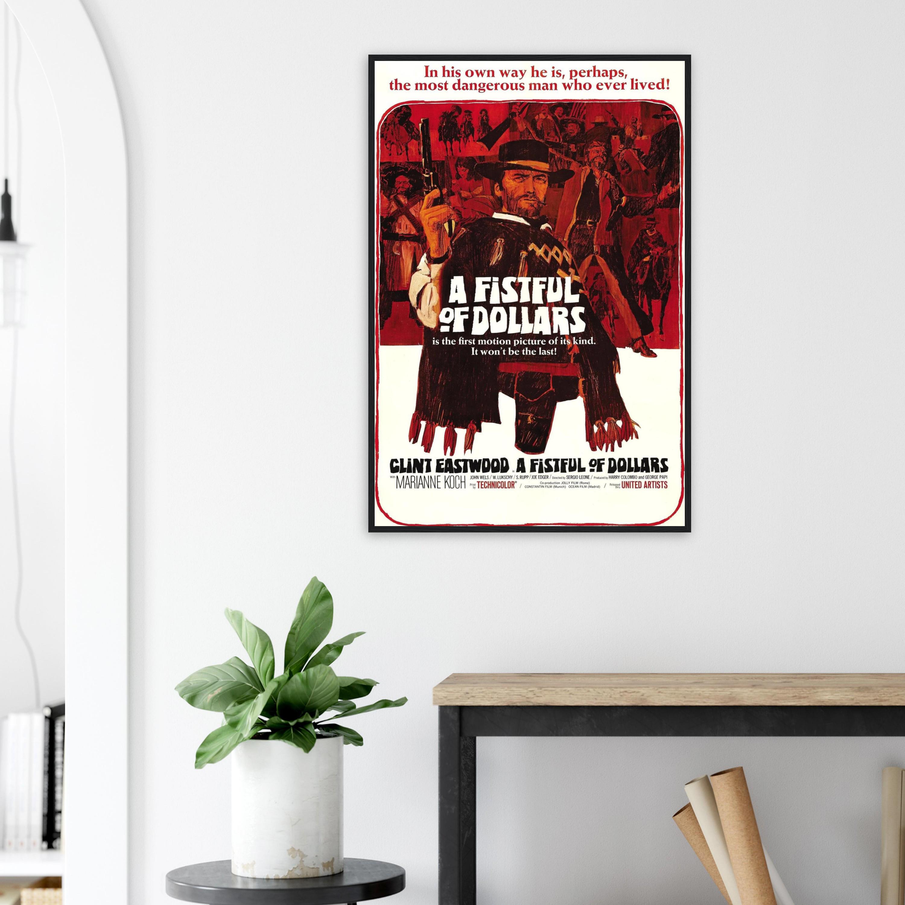 A Fistful of Dollars Movie Poster – Spaghetti Western Wall Art Print ...