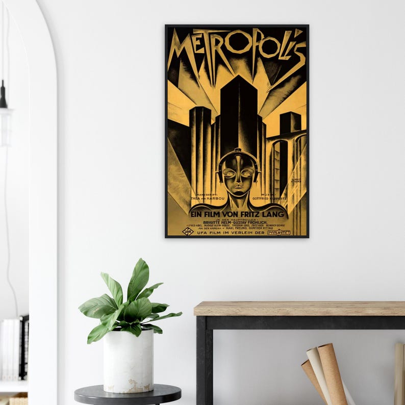 Metropolis Movie Poster – Fritz Lang Classic – Vintage Sci-fi Wall Art ...