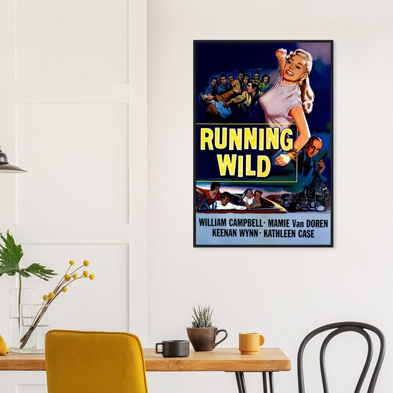 Running Wild Movie Poster | 1955 Classic Film Print | Vintage Hollywood ...
