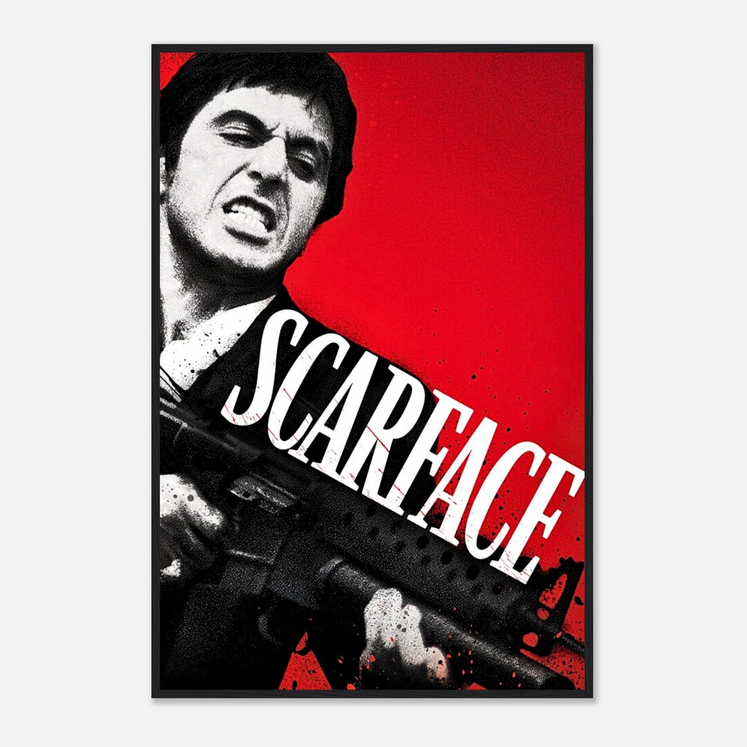 Scarface Movie Poster – Al Pacino Gangster Film Art – 80s Classic Wall ...