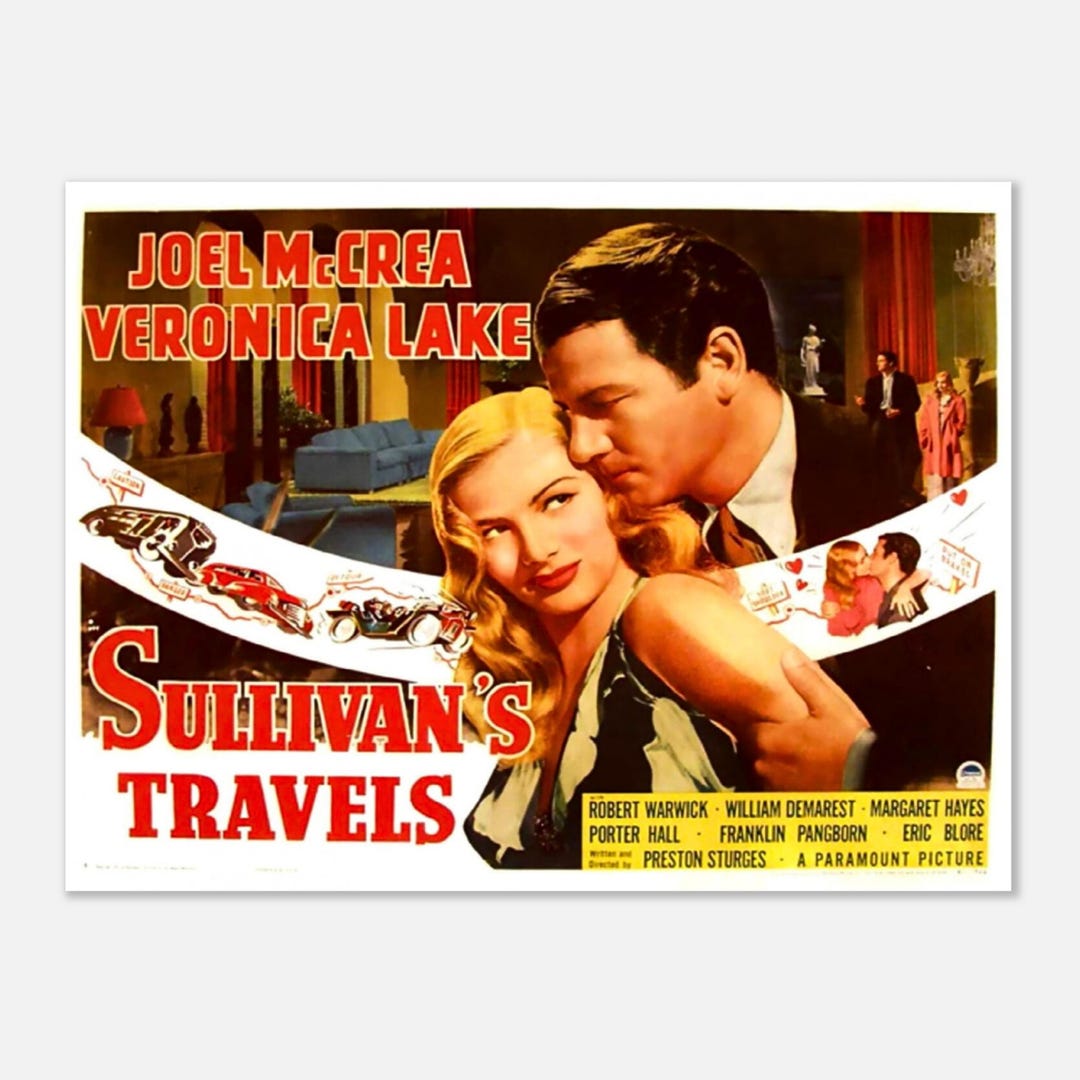 Sullivan’s Travels Vintage Movie Poster – Classic 1941 Film Wall Art ...