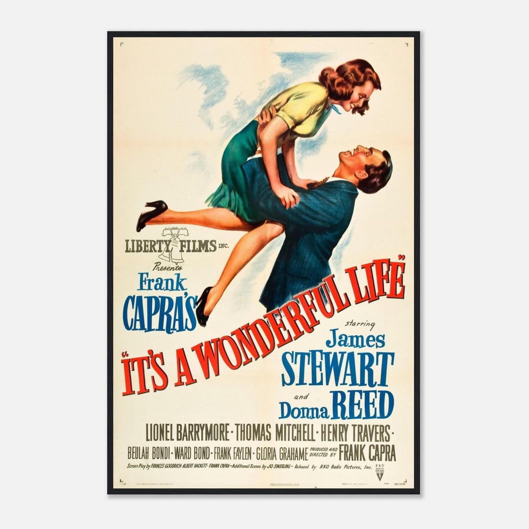 It’s a Wonderful Life Poster – Classic Christmas Movie Wall Art ...