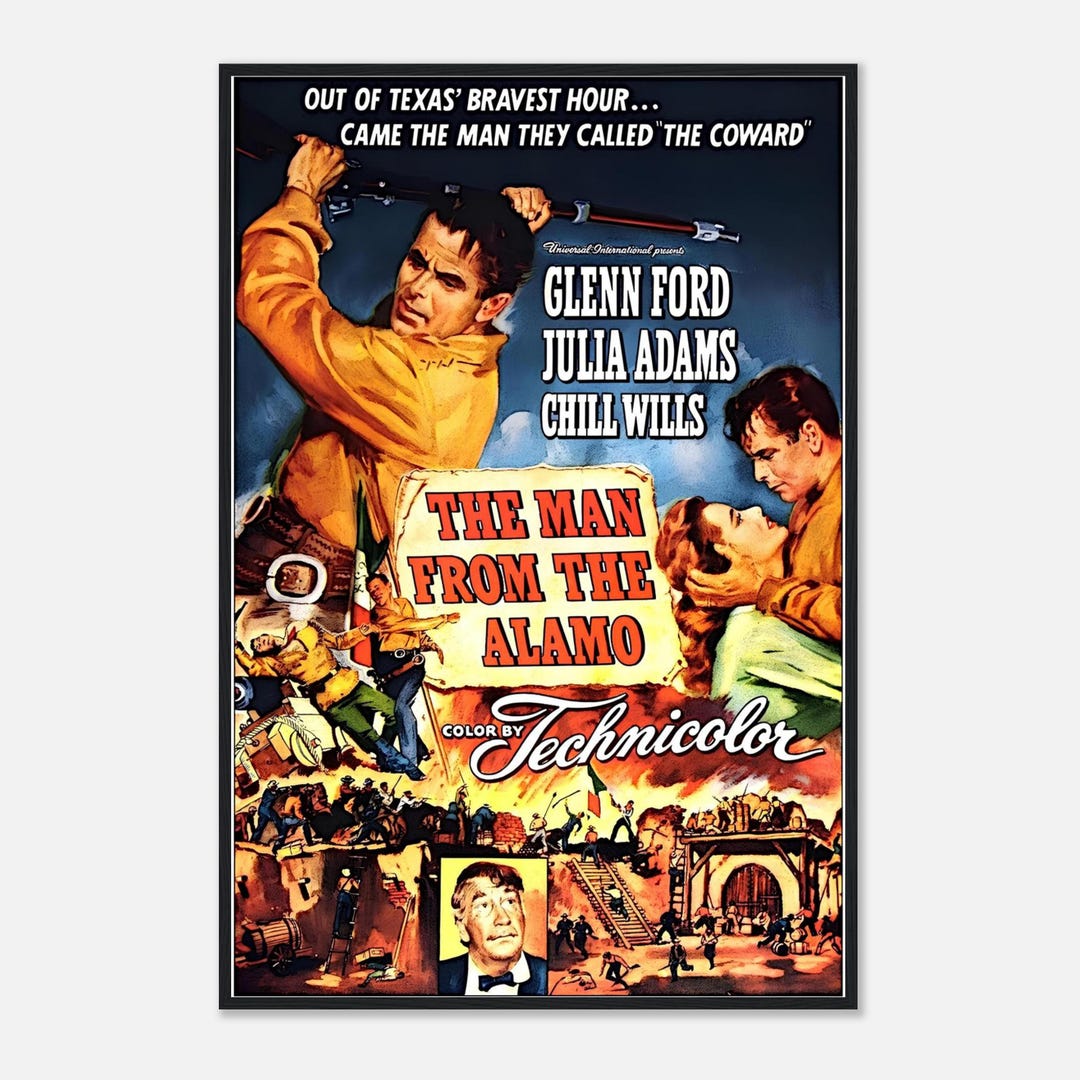 The Man From the Alamo Poster | 1953 Vintage Western Movie Print ...