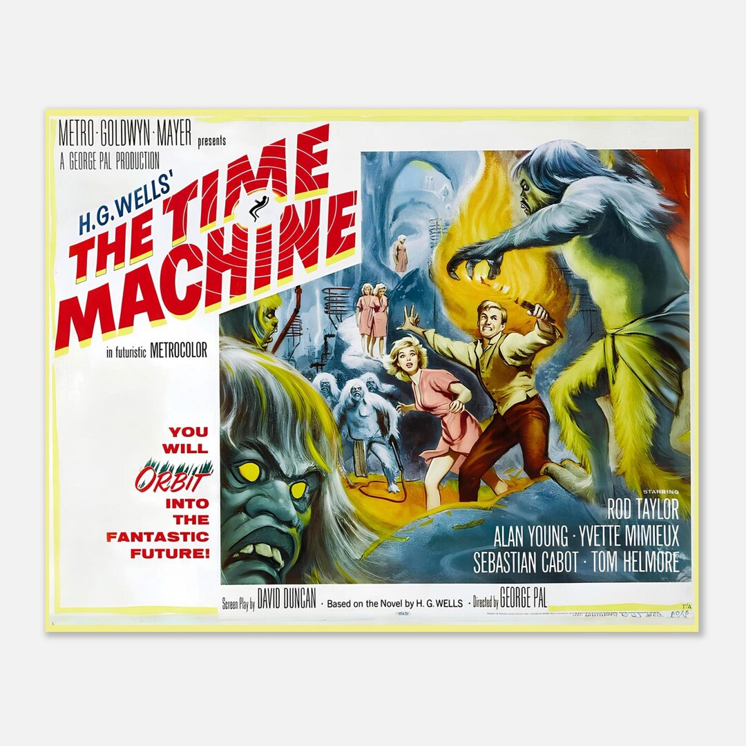 The Time Machine Movie Poster | 1960 Vintage Sci-fi Print | Classic Rod ...