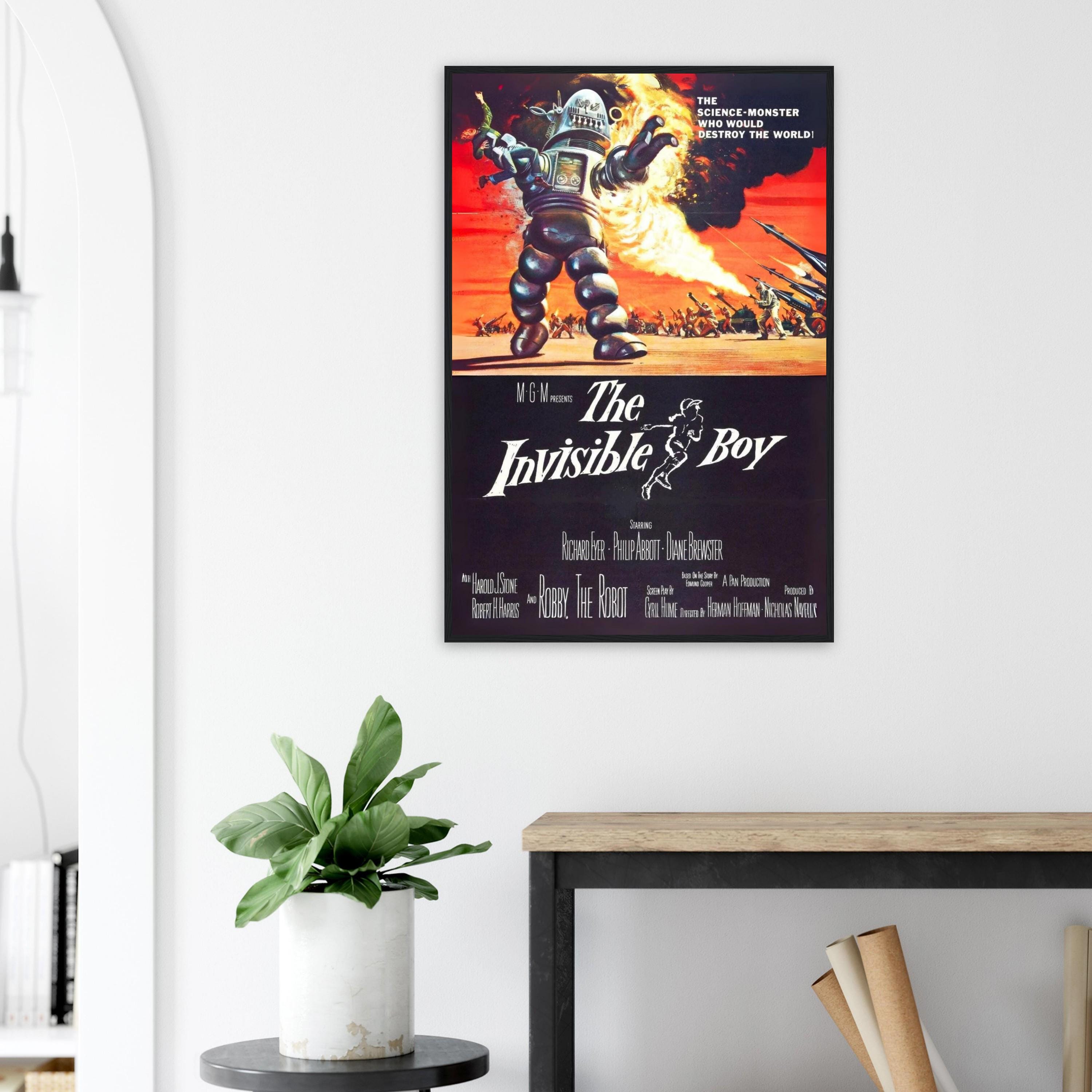 The Invisible Boy Movie Poster | 1950s Sci-fi Wall Art | Retro Robby ...