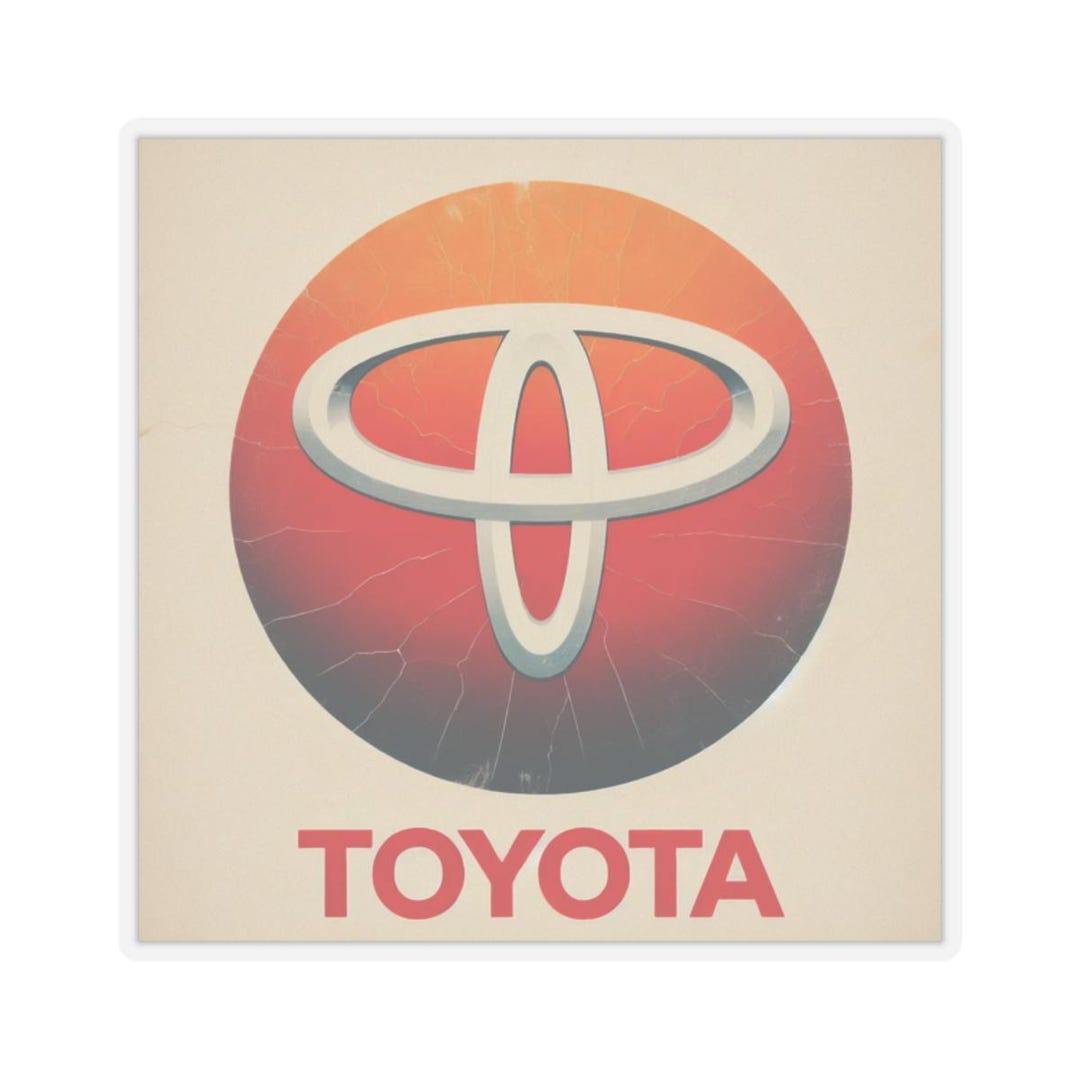 Vintage Toyota Logo Kiss-cut Stickers, Retro Sticker Decals, Classic ...