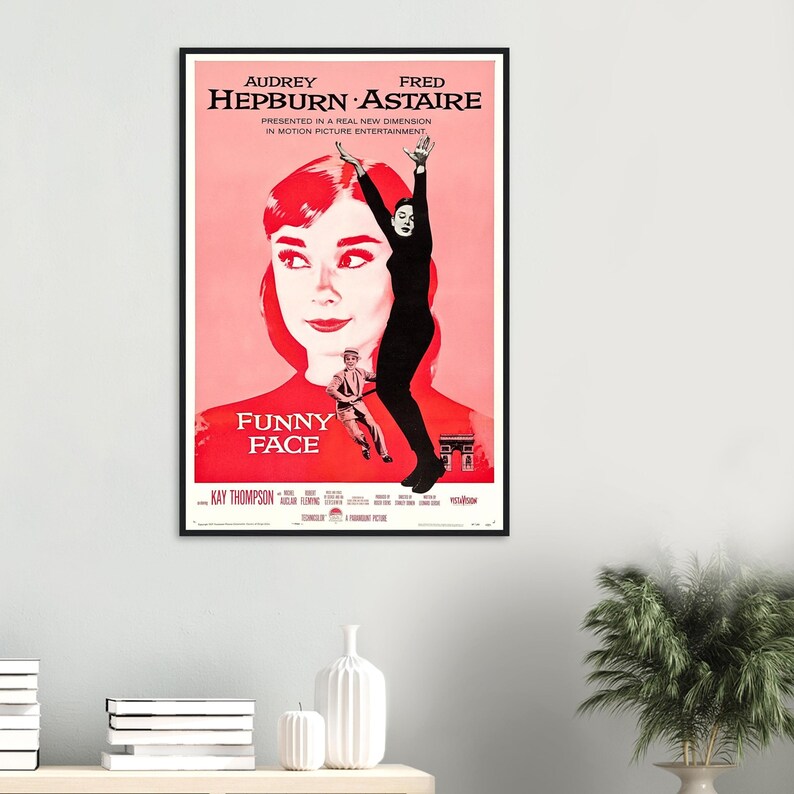 Funny Face Poster | 1957 Audrey Hepburn & Fred Astaire Print | Vintage ...