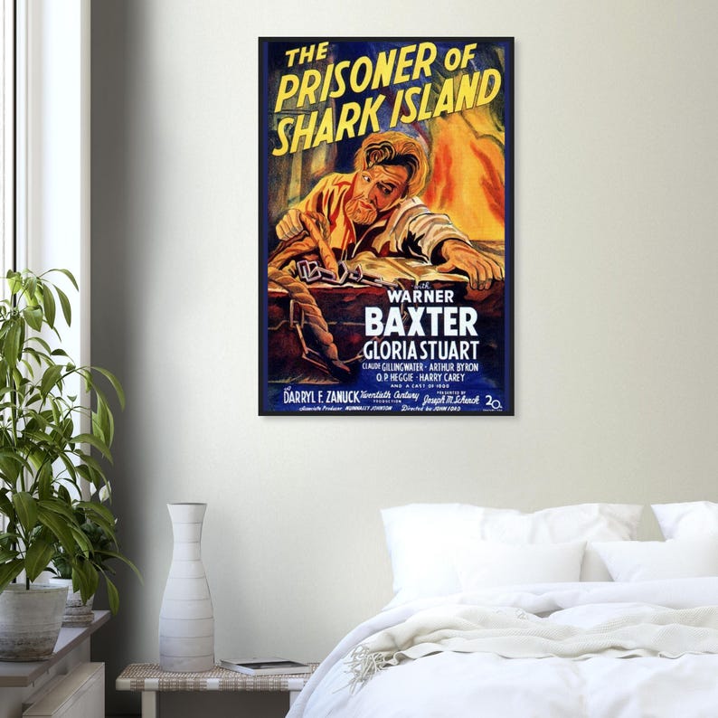 The Prisoner of Shark Island Poster – 1936 Classic Film Wall Art ...