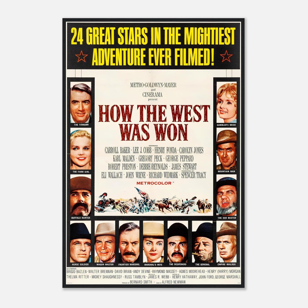 How the West Was Won – Vintage Western Movie Poster Print | Digital ...