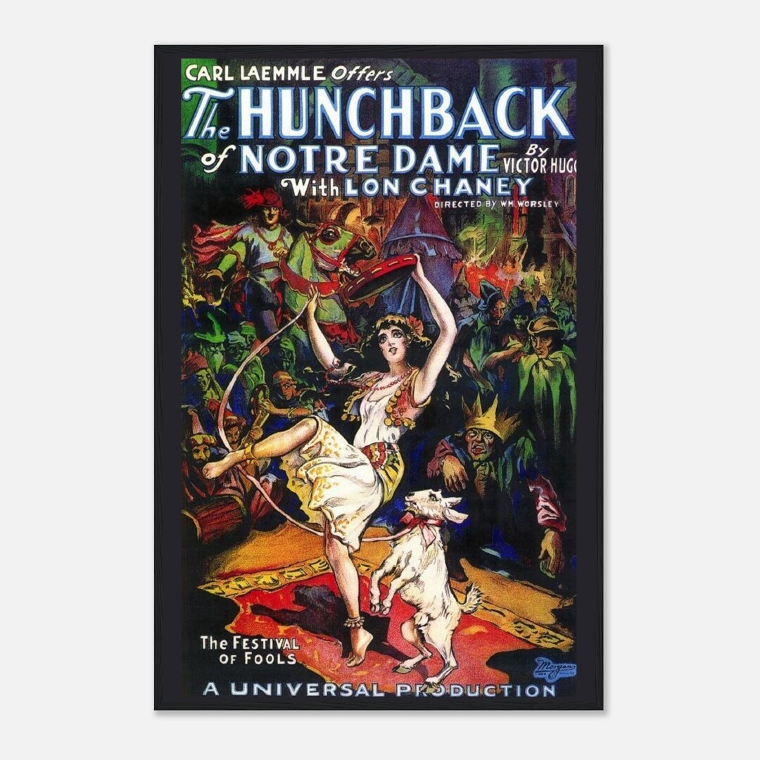 The Hunchback of Notre Dame Poster | 1923 Lon Chaney Movie Print ...